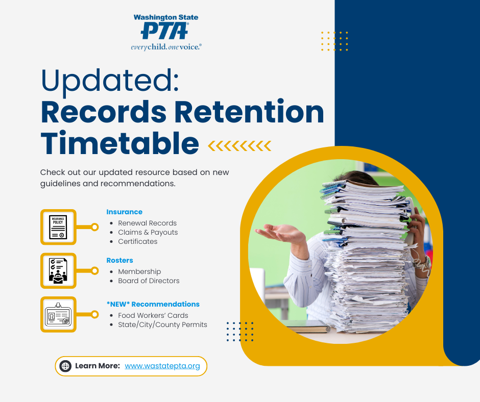 Changes to the Records Retention Timetable in 2025 - WSPTA
